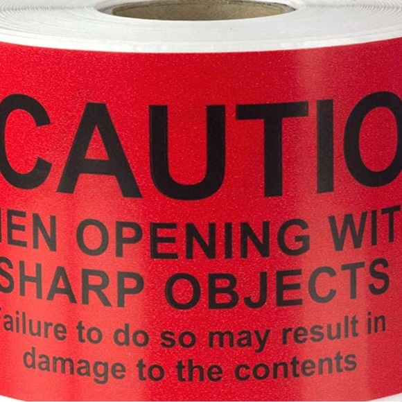 Office | 3 Ct Caution Labels Postal Stickers 30ct | Poshmark